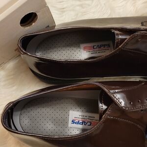 Capps | Shoes | Capps Airlite Uniform Footwear Mens Capital Brown Shiny ...